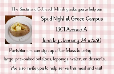 Spud Night at Grace Campus - Saint John the Baptist Catholic Church - Lubbock, TX
